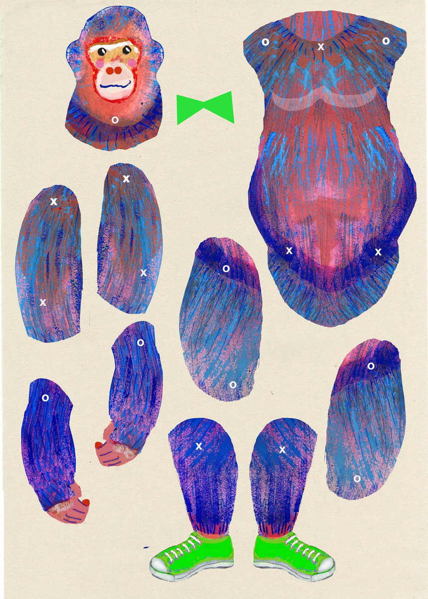 Cut Out and make Gorilla puppet – Polyestersaltburn