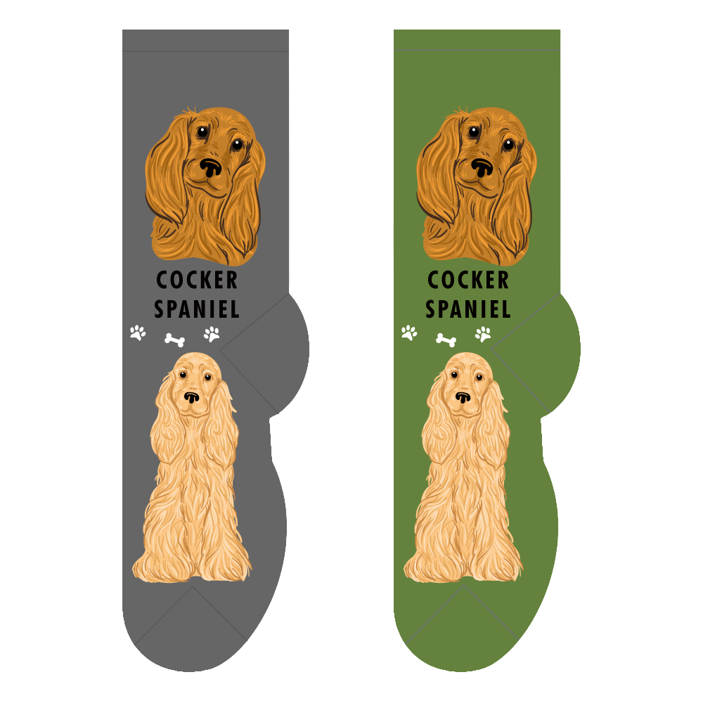 Cocker Spaniel dog socks - one size adults – Polyestersaltburn