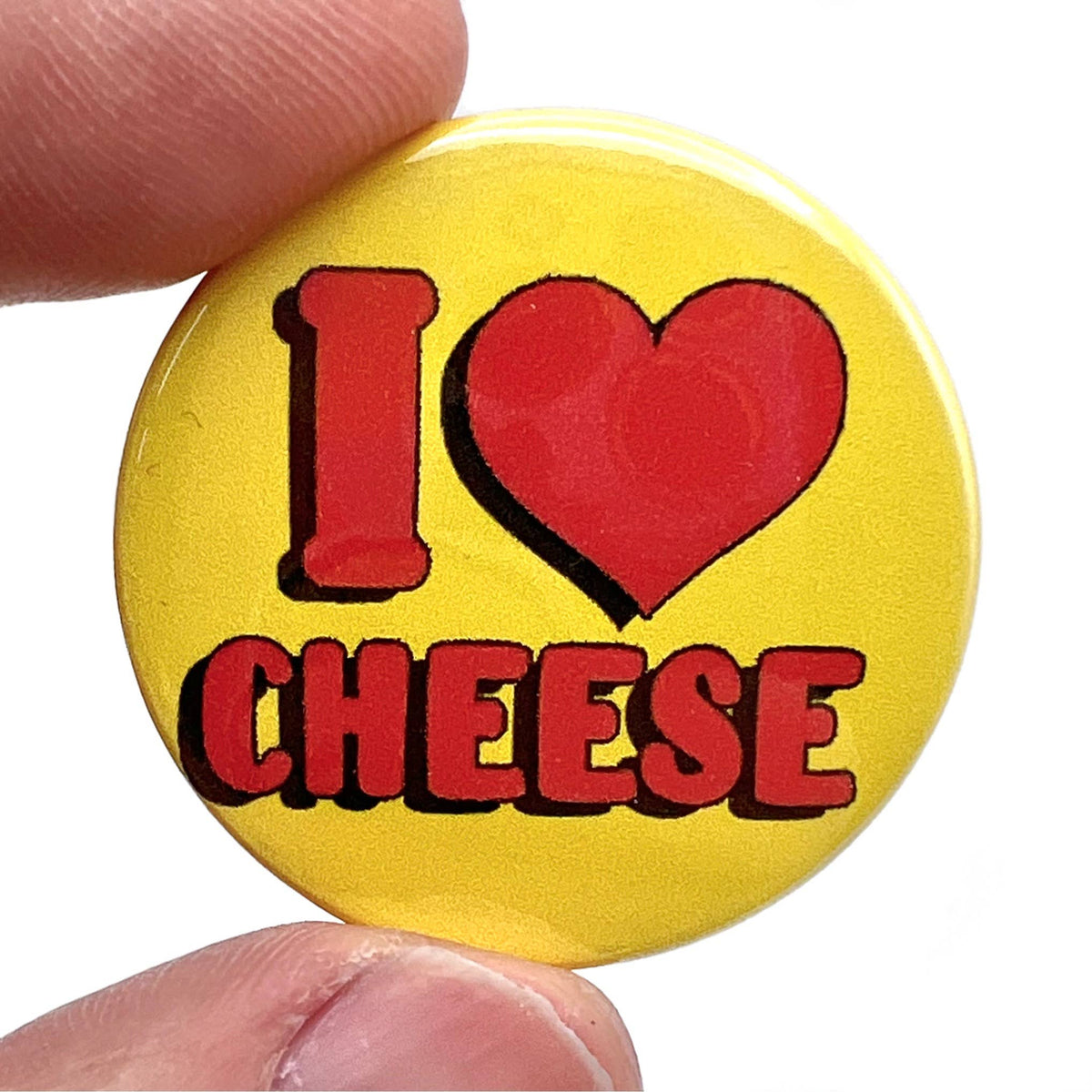 I Love Cheese Badge – Polyestersaltburn